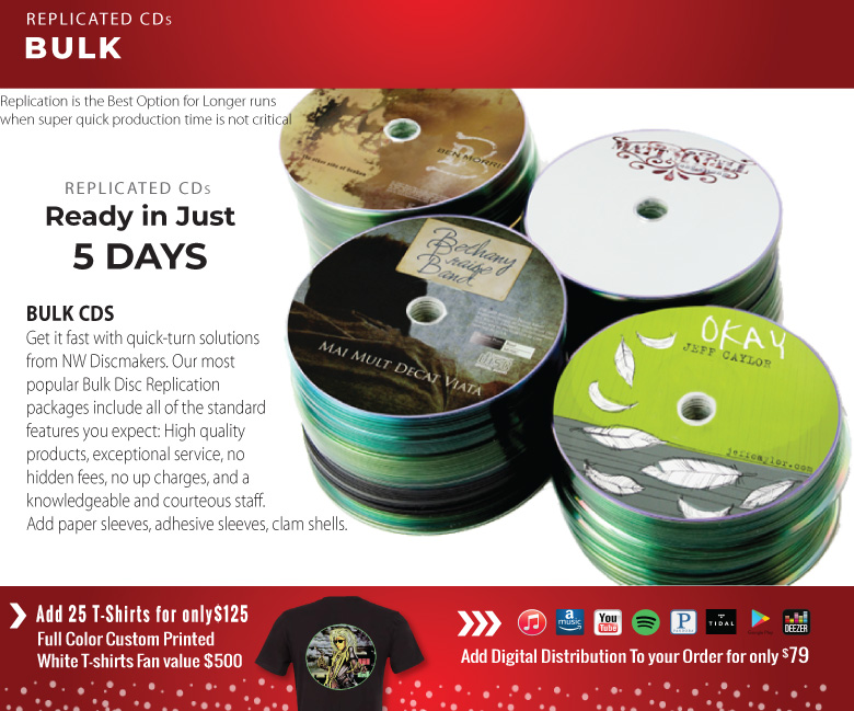Bulk CD replication (Sleeves, wallets, jewel cases and Digipaks ...