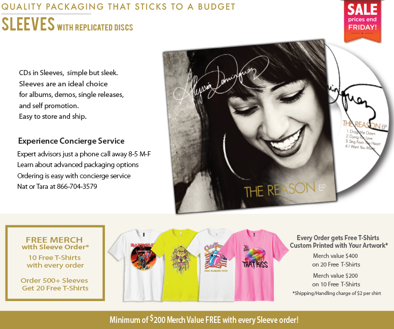 CD replication in CD sleeves (Eco Sleeve & Zipper Mailer) | Nationwide Disc