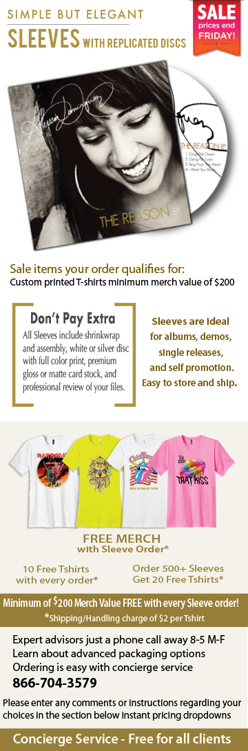 CD replication in CD sleeves (Eco Sleeve & Zipper Mailer) | Nationwide Disc